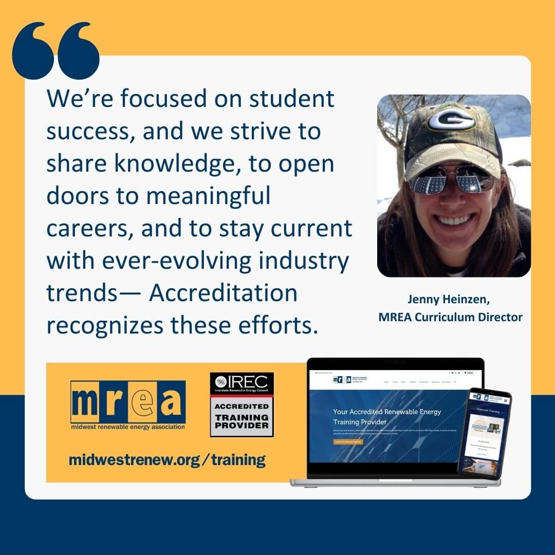 MREA Receives IREC Accreditation for Six Renewable Energy Training ...